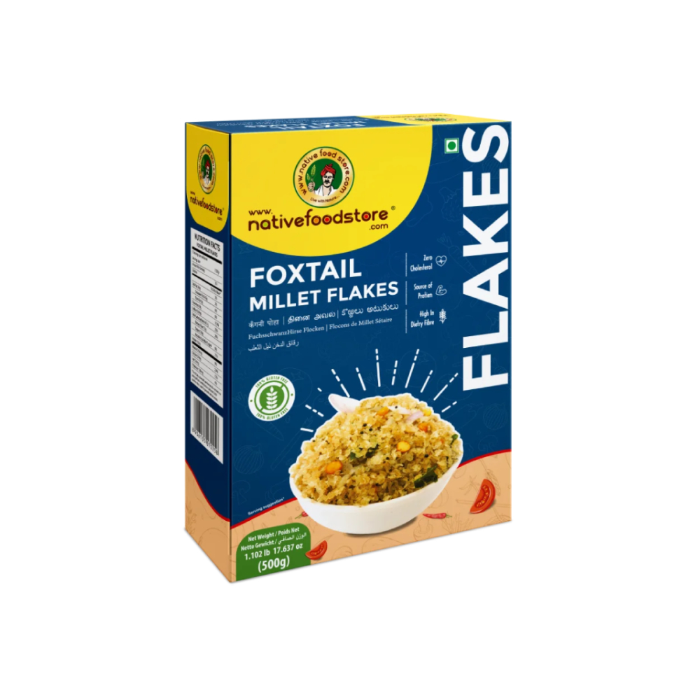 NATIVE FOOD STORE FOXTAIL MILLET FLAKES 500GM – Desi Mart