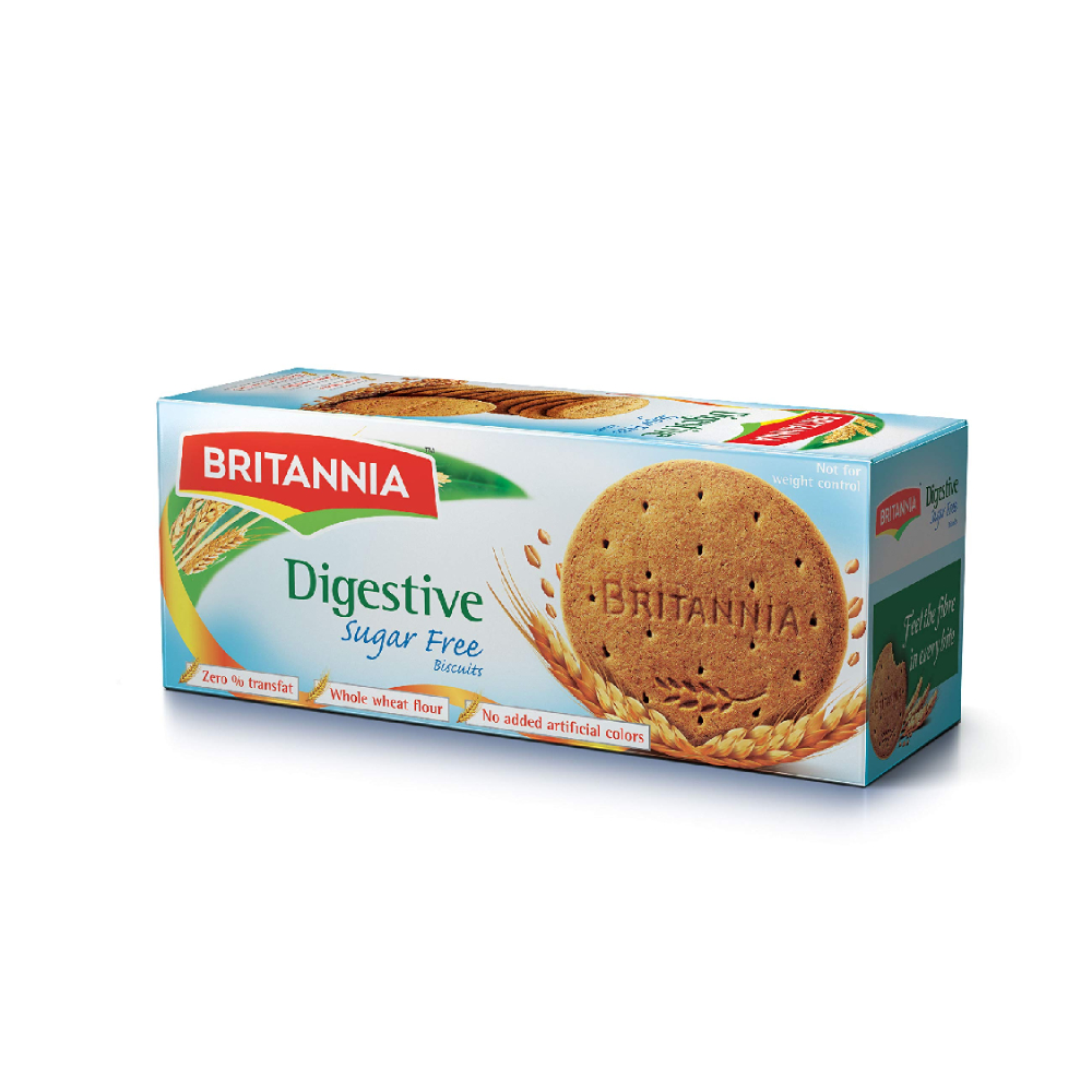 BRITANNIA DIGESTIVE SUGAR FREE BISCUIT 200GM – Desi Mart